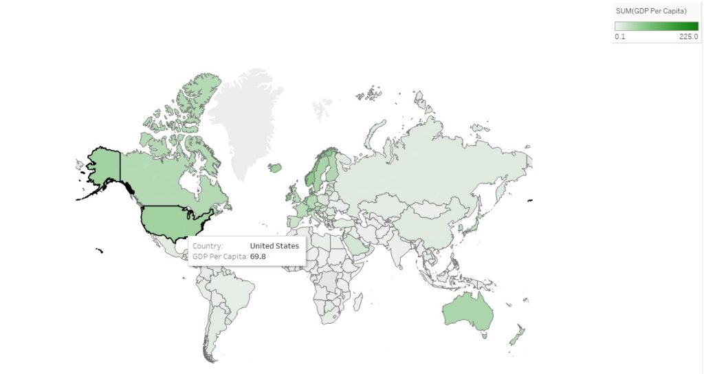 World Map of GDP Per Capita | New England Marketing & Efficiency for ...